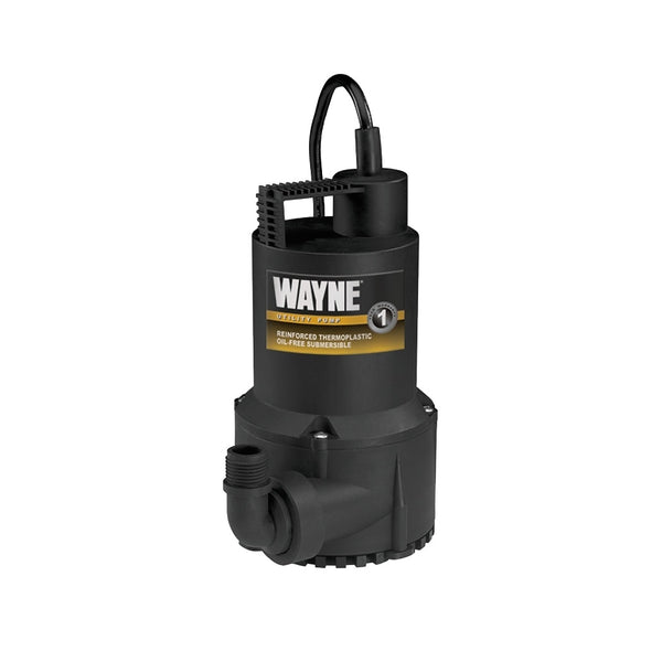 Wayne RUP160 Portable Submersible Utility Pump, 1-Phase, 2.5 A – Toolbox Supply
