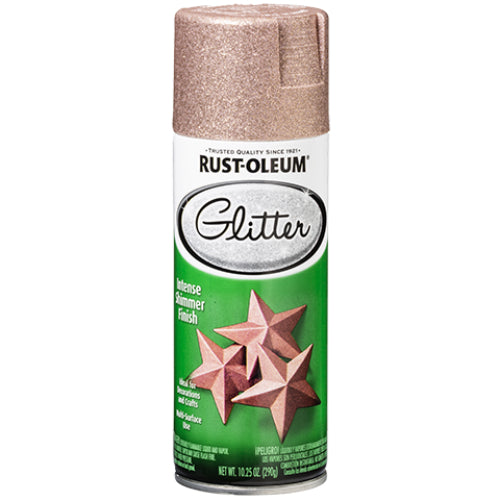 Rust Oleum 344697 Specialty Glitter Spray Paint Rose Gold 10.25 Oz Toolbox Supply