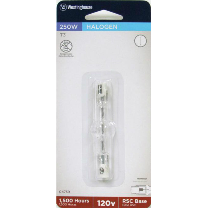 Westinghouse 04759 Double-Ended RSC Base T3 Halogen Light Bulb, 250W ...