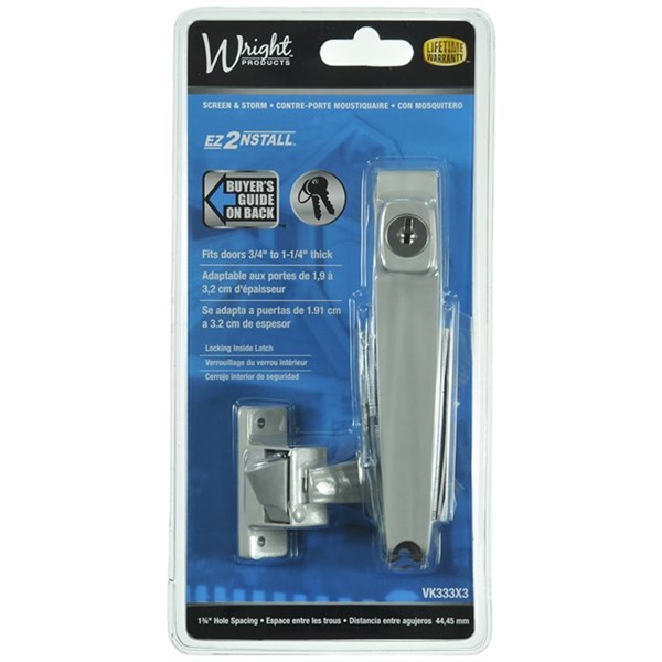 Wright Products™ VK333X3 Tie-Down Keyed Push Button Latch, Aluminum Fi ...