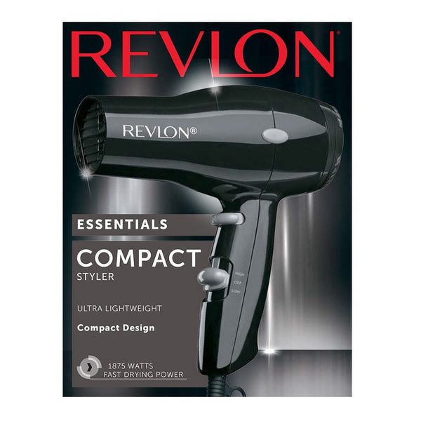 Revlon RVDR5034 ESSENTIALS Compact Styler with 2 Heat/Speed Settings ...