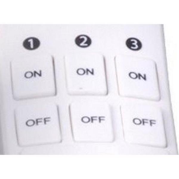 Woods 13569 Indoor Plug-In Wireless Remote Control with 3-Outlets, Whi ...