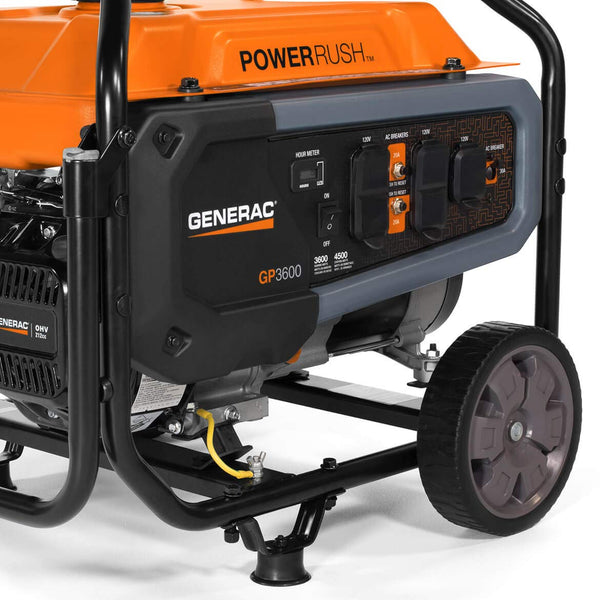 Generac 7677 GP Series 3600 Portable Generator, 120 VAC, 3600 Watts ...