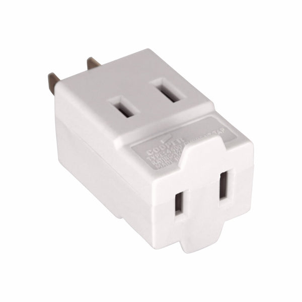 Pass & Seymour 4400WCC10 Vinyl Cube Tap, 15A, 125V, White – Toolbox Supply