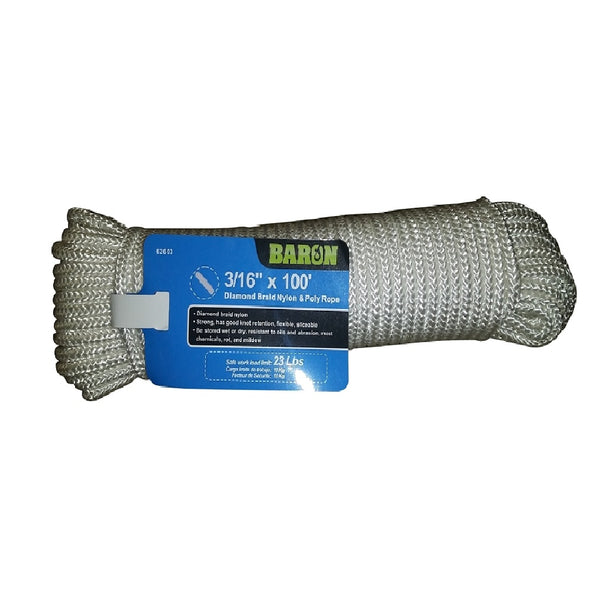 Baron 62603 Rope, Nylon, White – Toolbox Supply