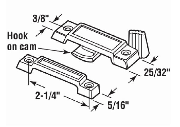 Prime Line F 2532 Window Sash Lock, Black – Toolbox Supply