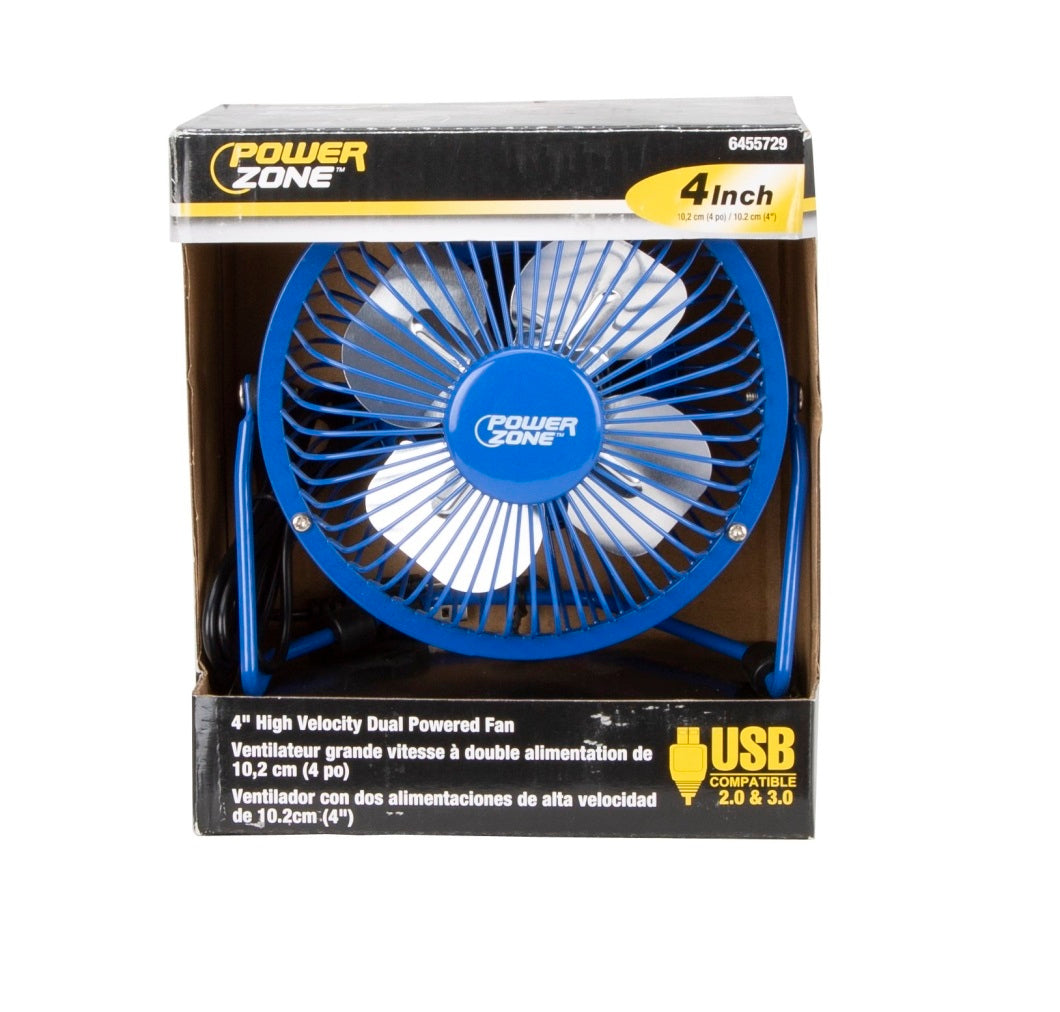 PowerZone FE-20 Personal Mini Fan, Assorted Colors, 4" – Toolbox Supply
