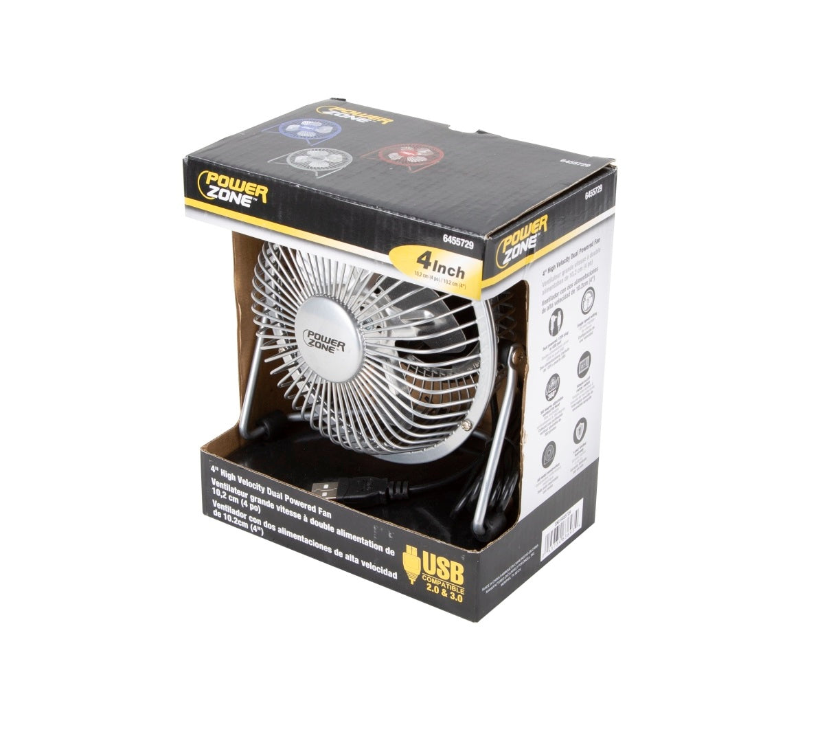 PowerZone FE-20 Personal Mini Fan, Assorted Colors, 4" – Toolbox Supply