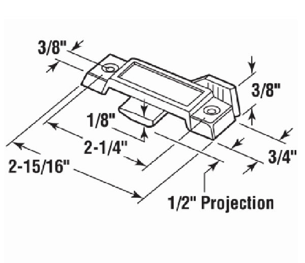 Prime Line F 2592 Diecast Sliding Window Sash Lock, White – Toolbox Supply